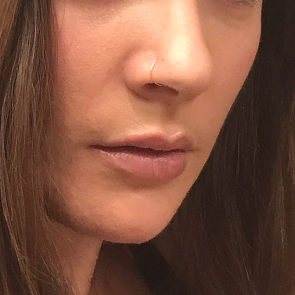 Jewelry | 24 Gaugetiny Gold Nose Ring 24k Gold 9mm Length | Poshmark